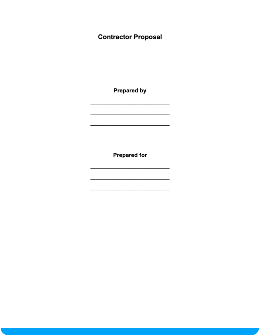 Free Contractor Proposal Templates