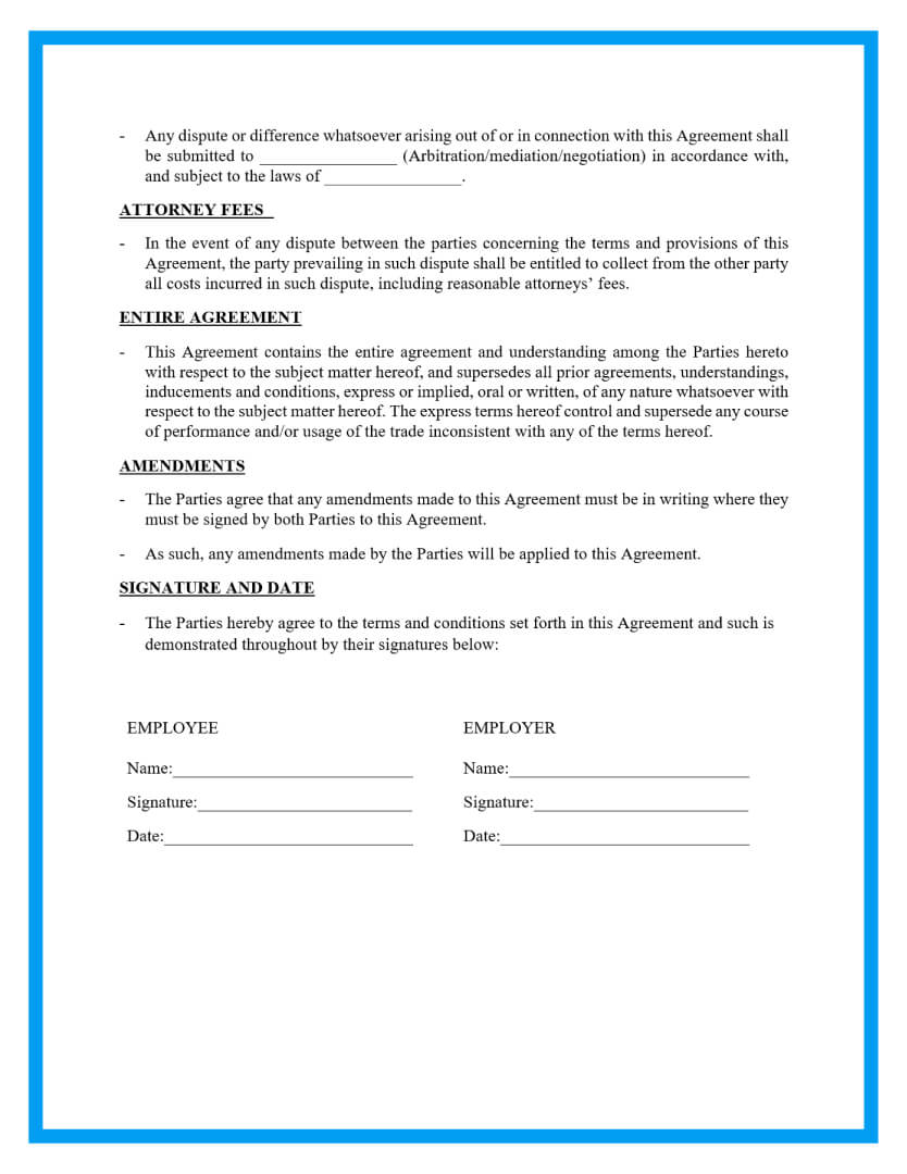 Individual Flexibility Agreement Template
