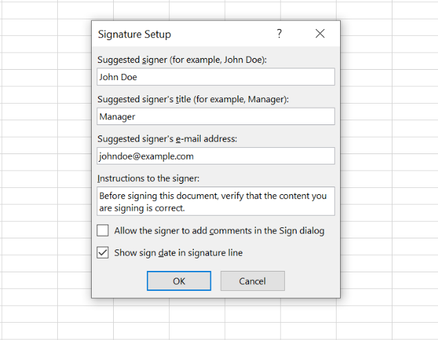 How To Create A Digital Signature In Excel Falastek
