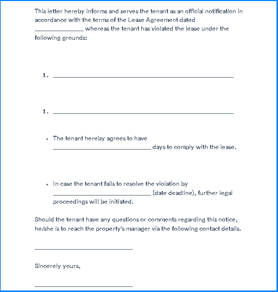 Notice To Evict Tenant Template Infoupdate